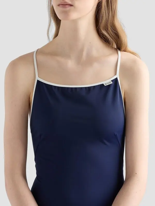 Prada One-piece Jersey Swimsuit - Blue
