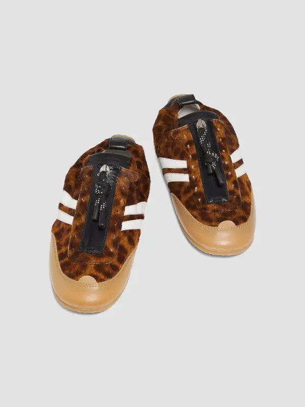 3.1 Phillip Lim On The Go -print Calf Hair Low-top Sneakers - Leopard