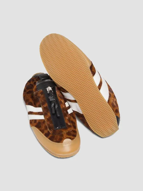 3.1 Phillip Lim On The Go -print Calf Hair Low-top Sneakers - Leopard