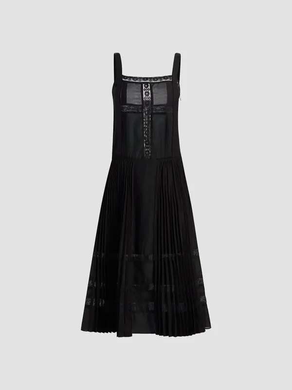 3.1 Phillip Lim Pleated Lace-trimmed Midi-dress