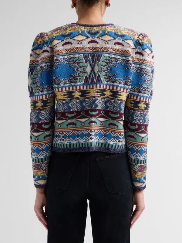 Ba&sh Maja Puff-sleeve Cardigan