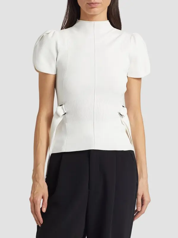 3.1 Phillip Lim Compact Rib-knit Tulip Top