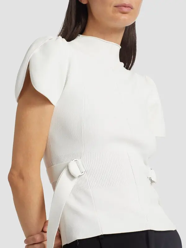 3.1 Phillip Lim Compact Rib-knit Tulip Top