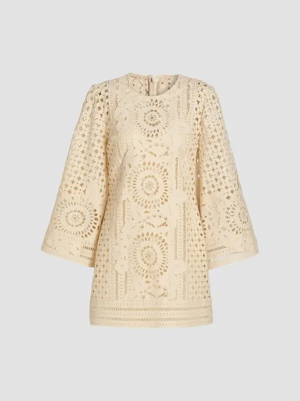 Zimmermann Indra Embroidered Lace Minidress