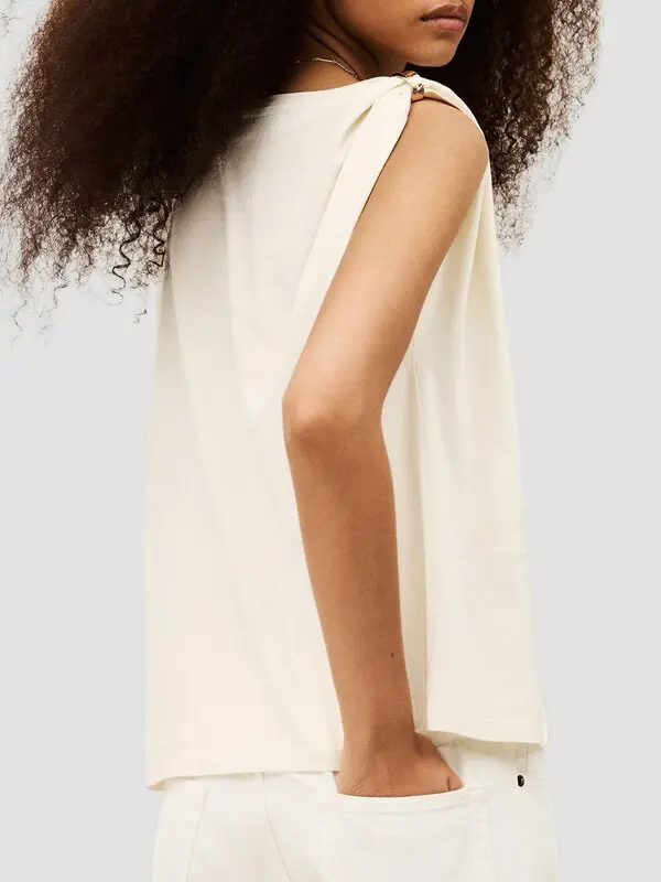 Ba&sh Allia Asymmetric Cotton T-shirt