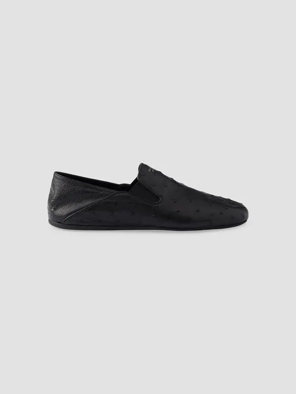 Prada Ostrich Leather Loafers