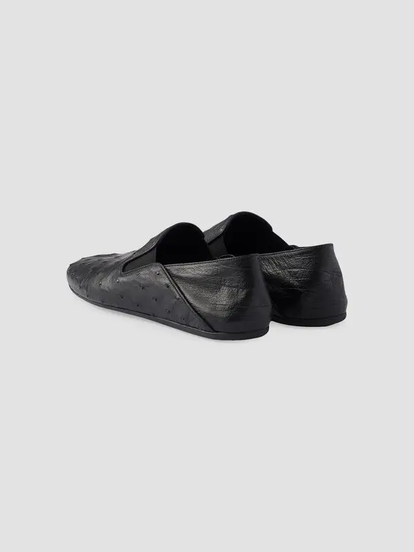 Prada Ostrich Leather Loafers