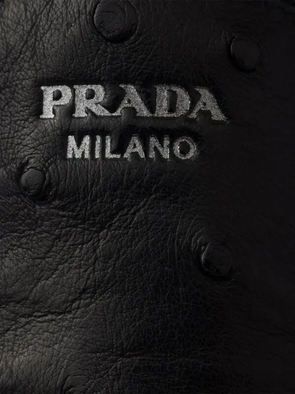 Prada Ostrich Leather Loafers