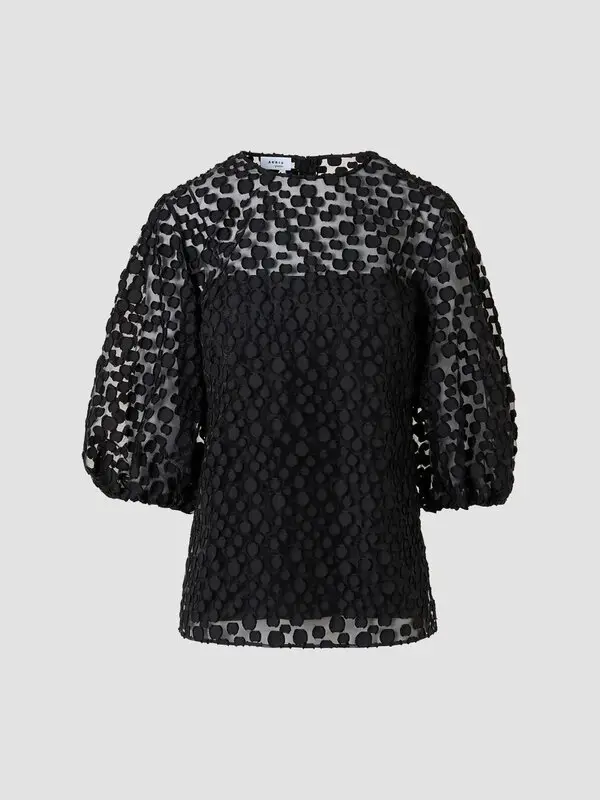 Akris Polka Dot Cotton-blend Top