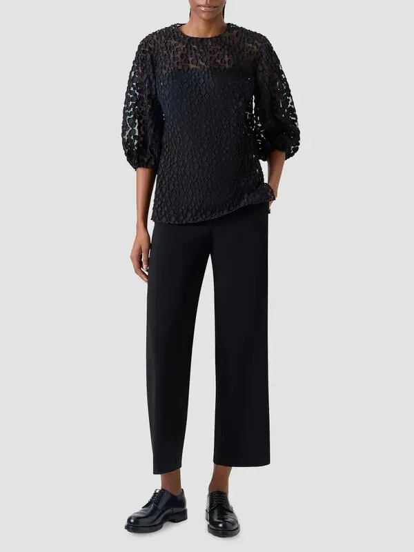 Akris Polka Dot Cotton-blend Top