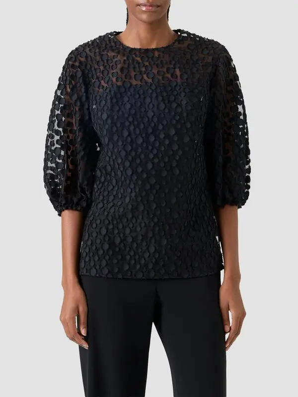 Akris Polka Dot Cotton-blend Top