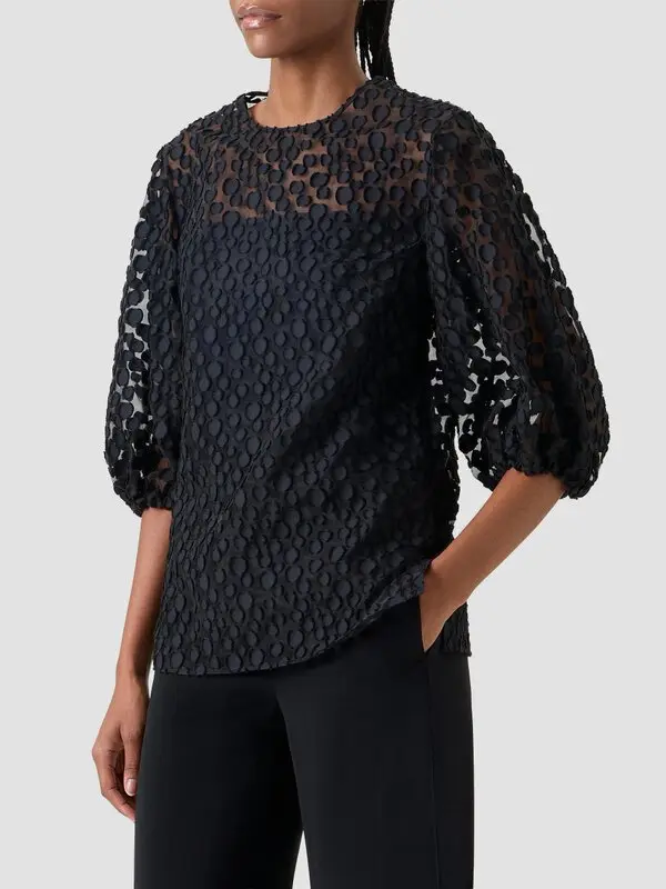 Akris Polka Dot Cotton-blend Top