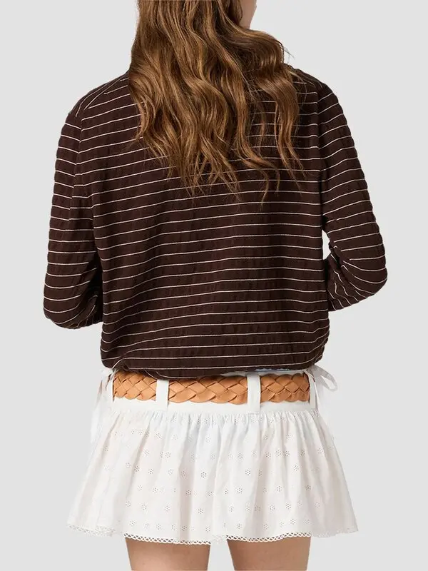 Miu Miu V-neck Cotton Sweater - Brown