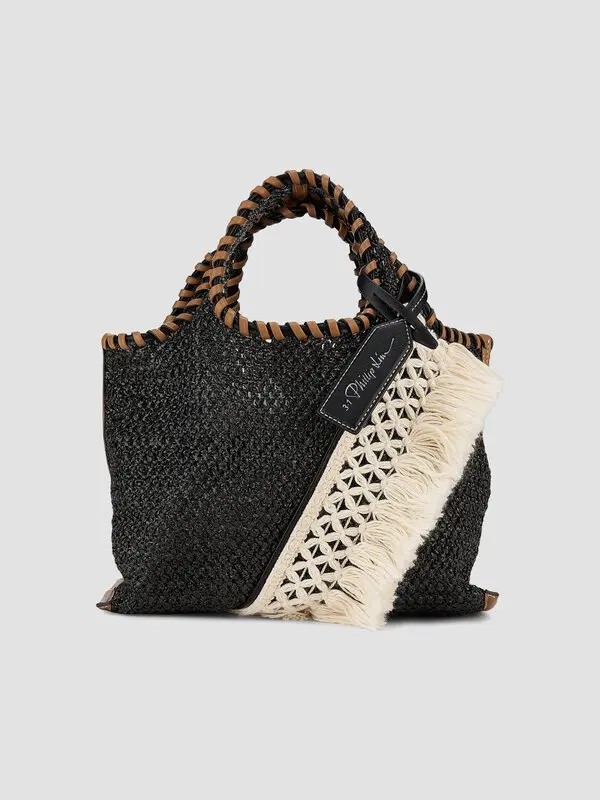 3.1 Phillip Lim Mini Fringed Raffia Tote Bag