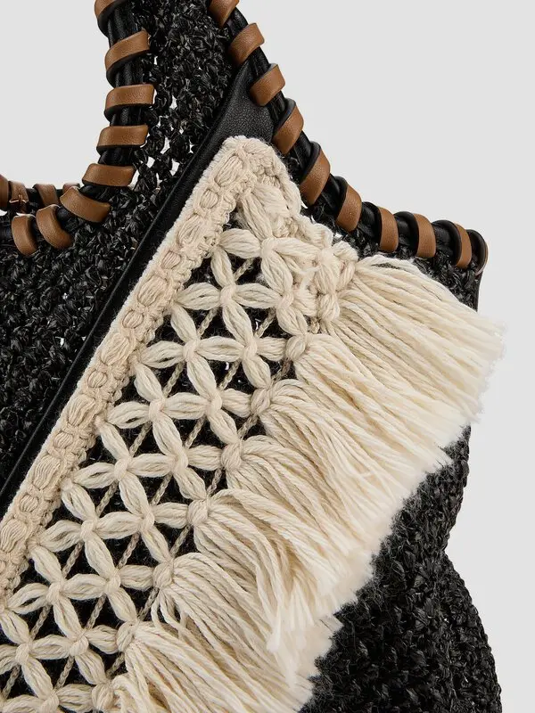3.1 Phillip Lim Mini Fringed Raffia Tote Bag