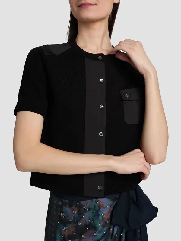 3.1 Phillip Lim Wool Short Sleeve Cardigan