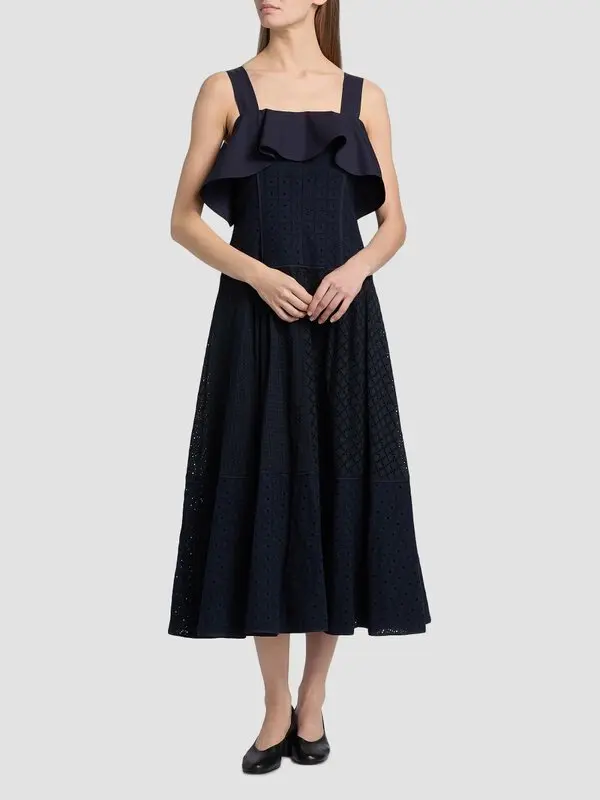 3.1 Phillip Lim Broderie Anglaise Patchwork Midi-dress