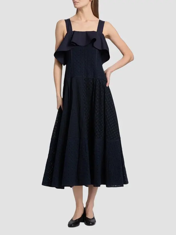 3.1 Phillip Lim Broderie Anglaise Patchwork Midi-dress