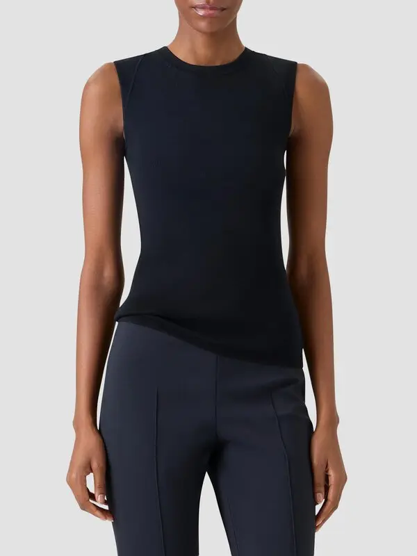 Akris Stretch-silk Knit Top - Black