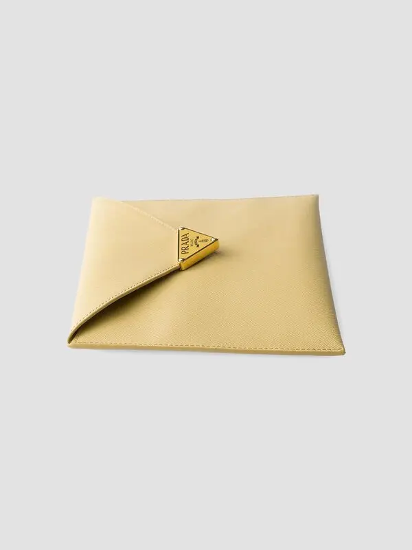 Prada Saffiano Leather Envelope Clutch