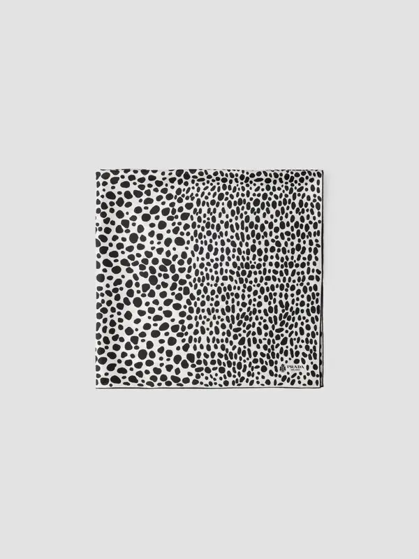 Prada Printed Silk Twill Scarf - Multicolored