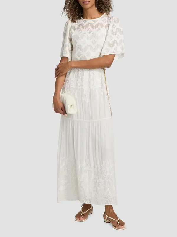Ba&sh Aphrodite Embroidered Maxi Dress