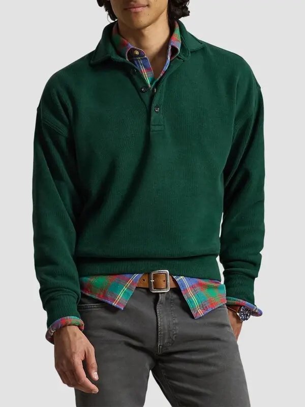 Polo Ralph Lauren Cotton-blend Polo Sweater - Moss Agate