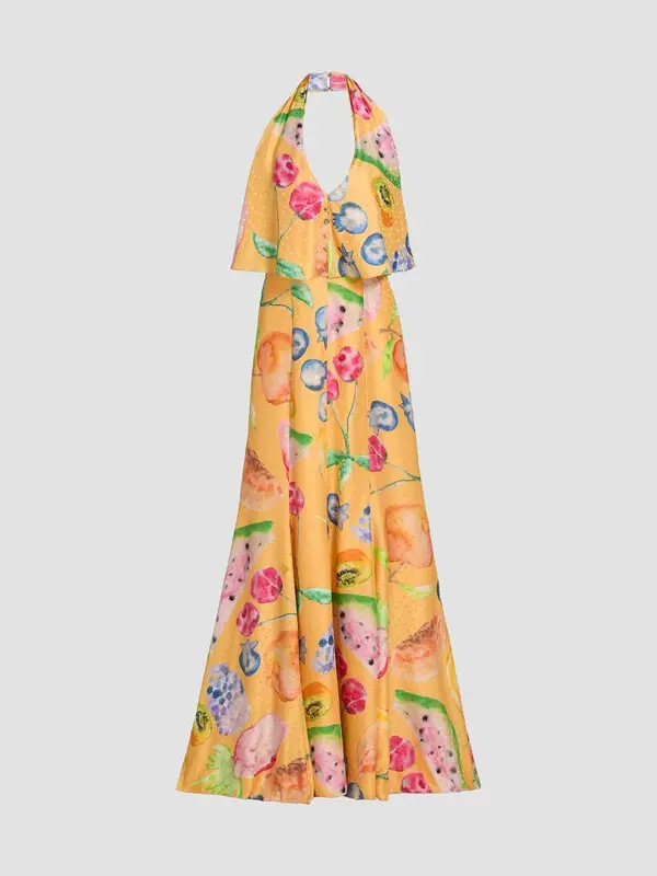 Rosie Assoulin Bat Your Eyelashes Halter Gown