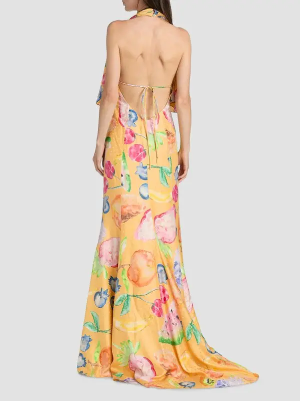 Rosie Assoulin Bat Your Eyelashes Halter Gown