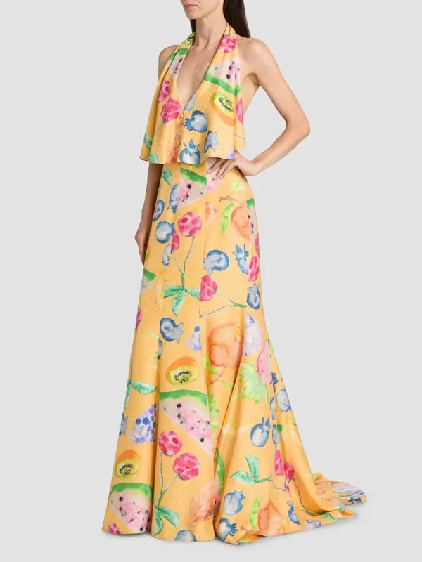 Rosie Assoulin Bat Your Eyelashes Halter Gown