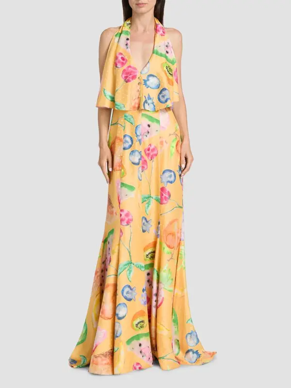 Rosie Assoulin Bat Your Eyelashes Halter Gown