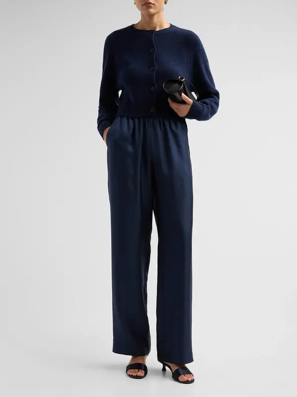 Loulou De Saison Alera Satin Wide-leg Pants