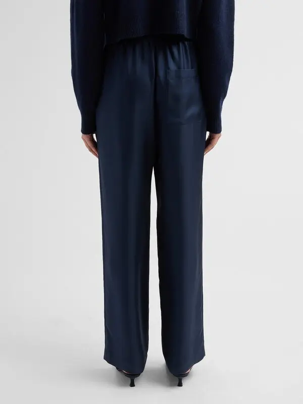 Loulou De Saison Alera Satin Wide-leg Pants