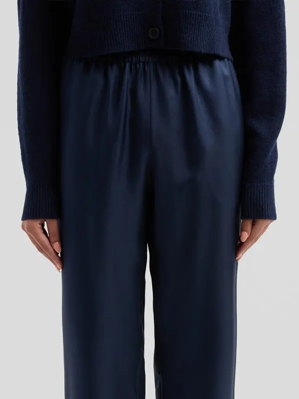 Loulou De Saison Alera Satin Wide-leg Pants