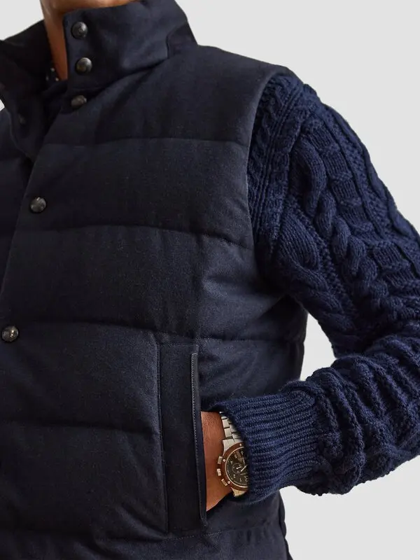 Ralph Lauren Purple Label Harwick Cashmere-blend Down Vest