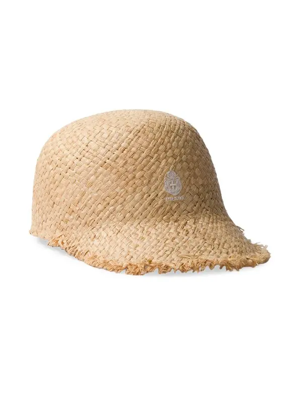 Prada Raffia Baseball Cap - Beige