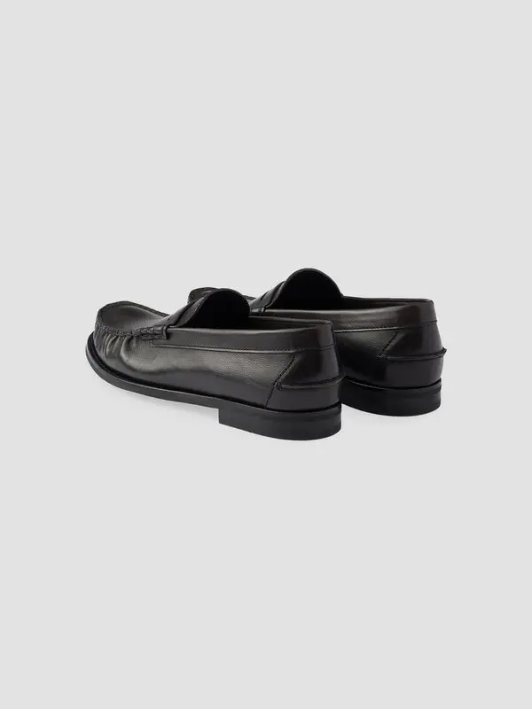 Prada Antiqued Leather Loafers