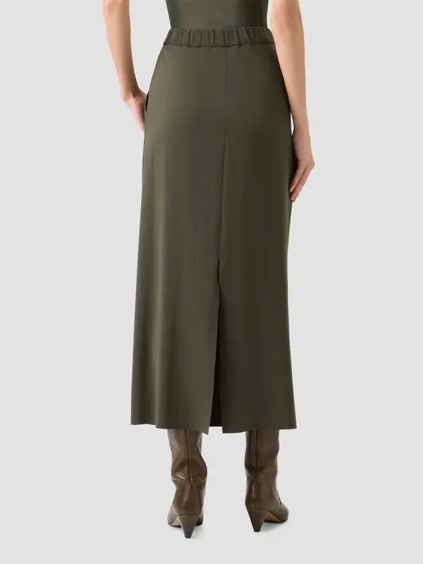 Akris Lasercut Crêpe Drawstring Midi Skirt