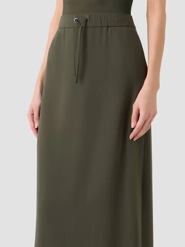 Akris Lasercut Crêpe Drawstring Midi Skirt