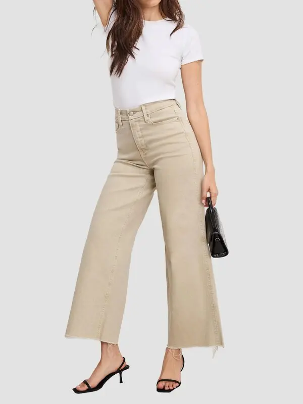 Good American Good Skate Wide-leg Crop Jeans