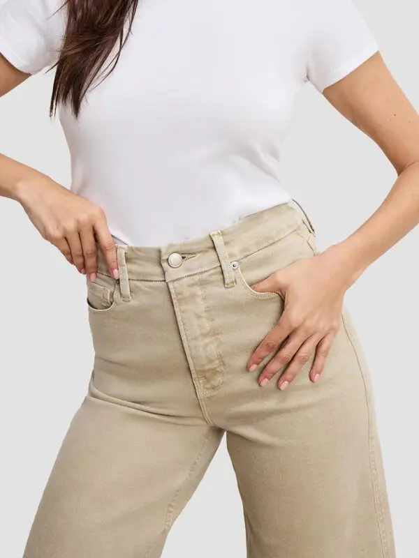 Good American Good Skate Wide-leg Crop Jeans