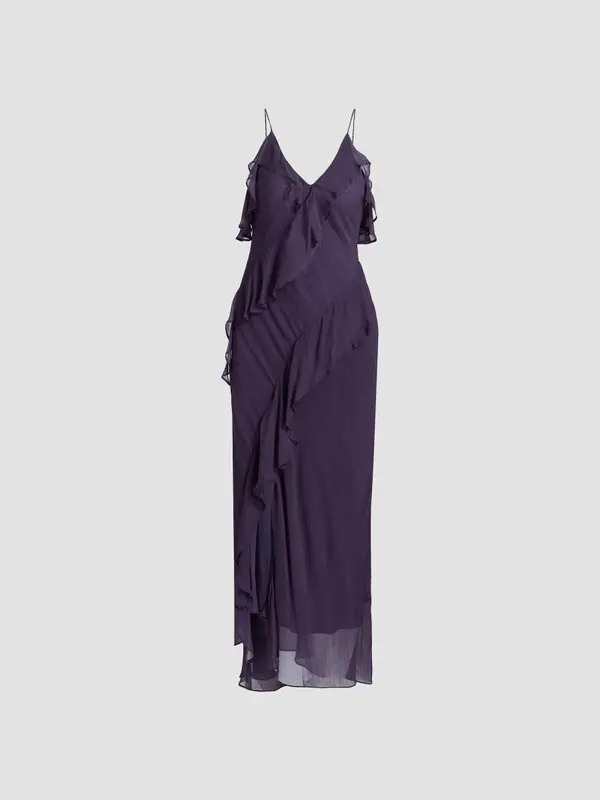 Ba&sh Oceane Ruffled Midi-dress