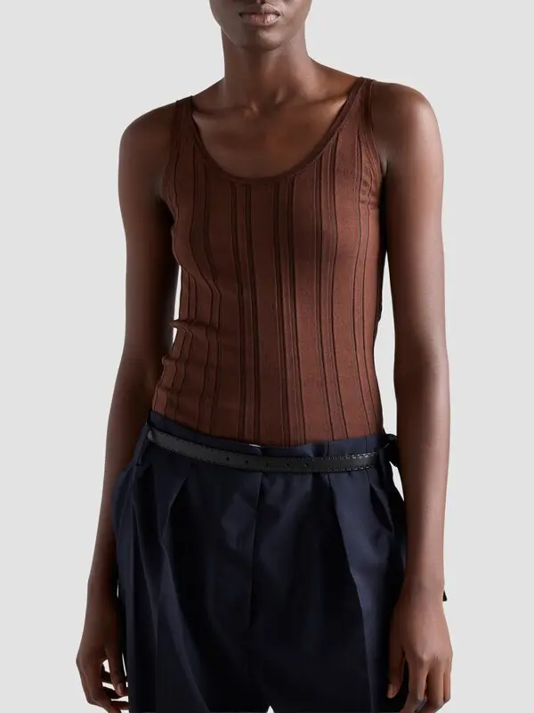 Prada Cotton Top - Brown