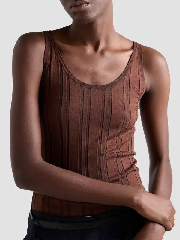 Prada Cotton Top - Brown