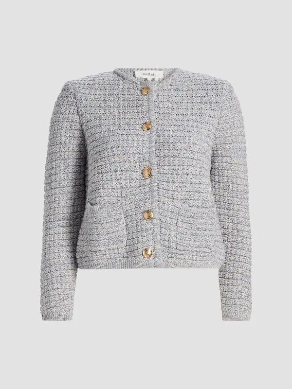 Ba&sh Guspa Ottoman Knit Button-front Cardigan - Multi