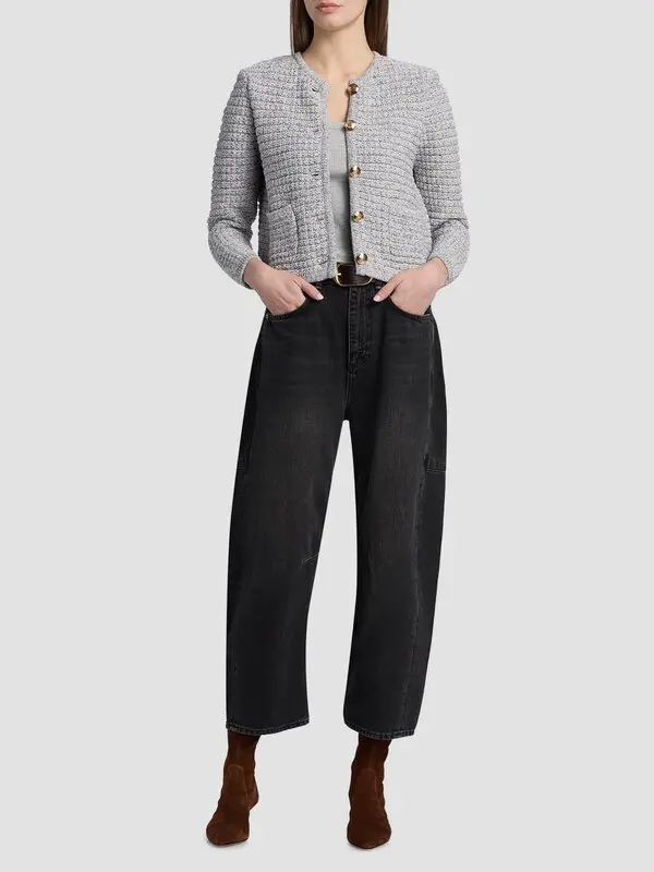 Ba&sh Guspa Ottoman Knit Button-front Cardigan
