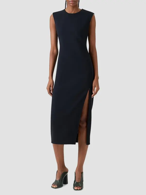Akris Wool-blend Sheath Midi Dress