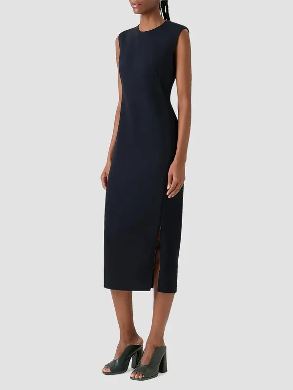 Akris Wool-blend Sheath Midi Dress