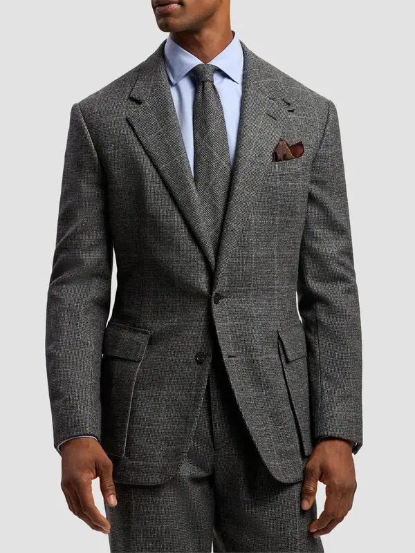 Ralph Lauren Purple Label Glenn Hand-tailored Tick-weave Jacket
