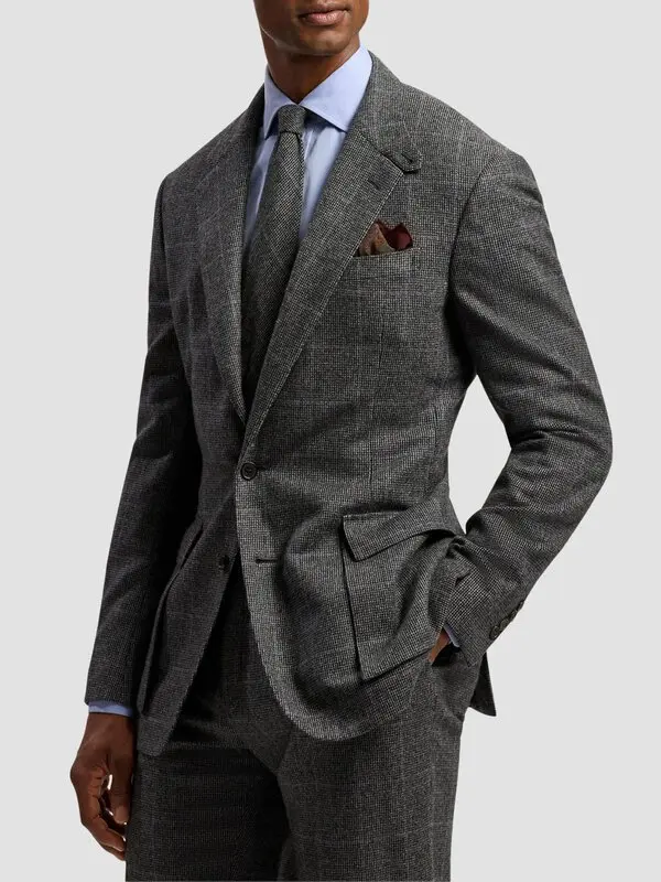 Ralph Lauren Purple Label Glenn Hand-tailored Tick-weave Jacket